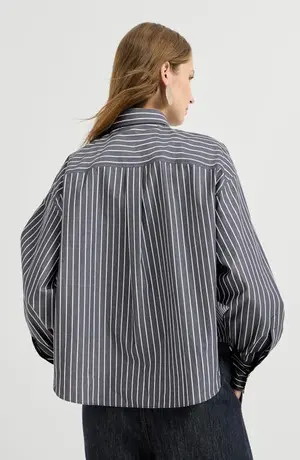 Brunello Cucinelli Striped Cotton Poplin Shirt