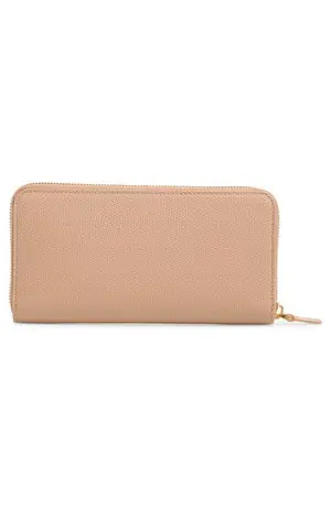 Valentino Garavani Vlogo Zip Around Leather Continental Wallet