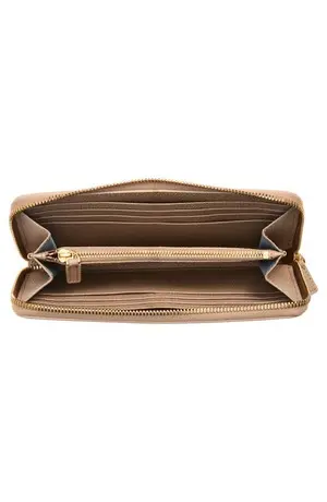 Valentino Garavani Vlogo Zip Around Leather Continental Wallet