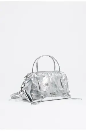 Bimba Y Lola Mini Leather Lolita Bag - Silver