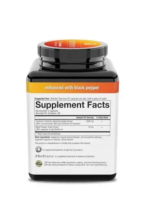 YOUTHEORY Extra Strength Turmeric Curcumin Supplement 1000 Mg 180 Vegetarian Capsules