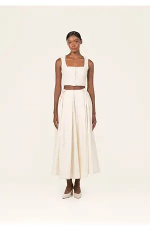 Agua Bendita Cornalina Playa Cropped Top