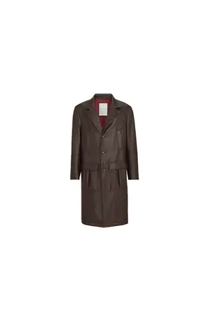 Brunello Cucinelli Nappa Leather Overcoat With Thermore® Padding