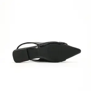 KNEETOES Daphne Slingback Flat With Gold Chain Detail