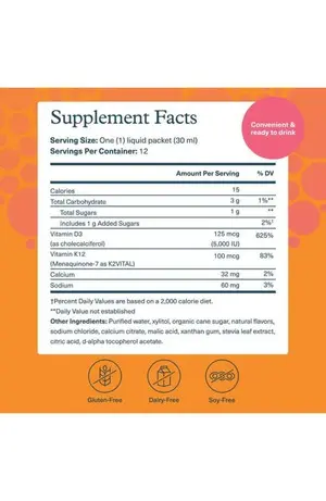 YOUTHEORY K2d3 Liquid Vitamin Bone And Heart Health Support 1 Oz