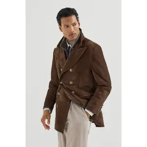 Brunello Cucinelli Suede Pea Coat