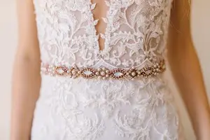 POPPY LANE Amara Bridal Belt - Silver