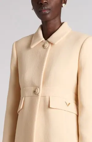 Valentino Garavani Wool Crepe Coat