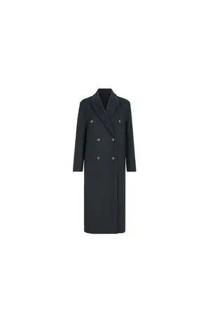 Brunello Cucinelli Hand-crafted Cashmere Beaver Double Cloth Coat With Monili Embellishment