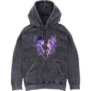 KPOP DEMON HUNTERS Jinu And Rumi Love Hoodie - Black