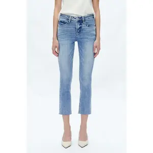 BAYEAS Raw Hem Crop Skinny Jeans