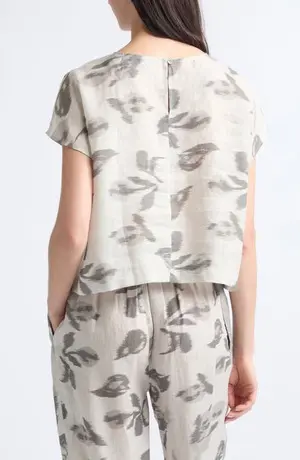 Emporio Armani Crisscross Back Linen Top