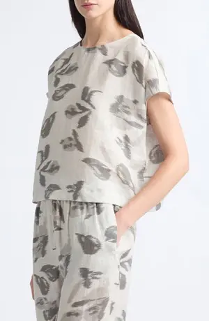 Emporio Armani Crisscross Back Linen Top