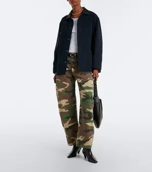 NILI LOTAN Tribeca Camouflage Barrel-leg Jeans