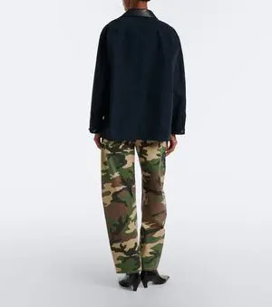 NILI LOTAN Tribeca Camouflage Barrel-leg Jeans