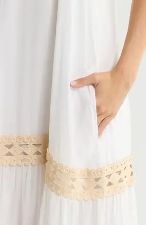 Elan Tiered Maxi Cover-up Dress