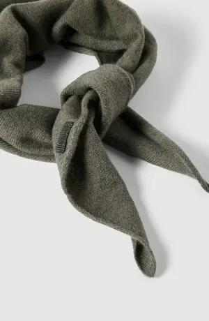 Brunello Cucinelli Cashmere Foulard With Monili - Origano