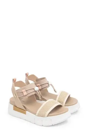 NEROGIARDINI Bungee Flatform Sandal - Latte