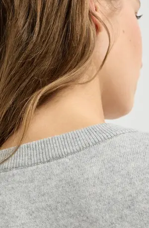 Brunello Cucinelli Cashmere Sweater With Monili Decoration - Pebble