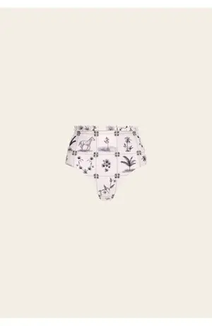 Agua Bendita Nopal Arena High Waisted Bikini Bottom With Ruffle Detail