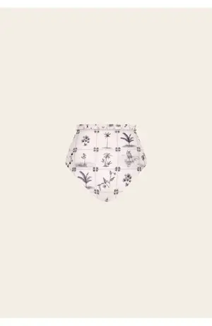 Agua Bendita Nopal Arena High Waisted Bikini Bottom With Ruffle Detail
