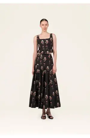 Agua Bendita Nacar Noche Maxi Skirt
