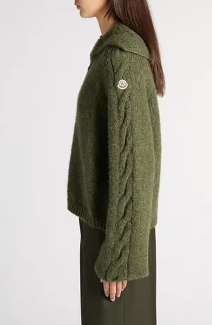 Moncler Alpaca Blend Zip Cardigan