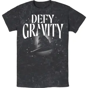 WICKED Defy Gravity Witch Hat Short Sleeve Graphic T-shirt - Black