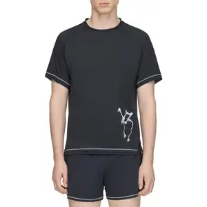 Y3 Chito Graphic Running Short Sleeve Tee - Black
