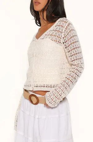 PETAL & PUP Lorelle Pointelle Cardigan