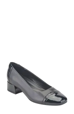 Easy Spirit Easy Spirit Jasmin Pump With Cap Toe And Block Heel Blk02