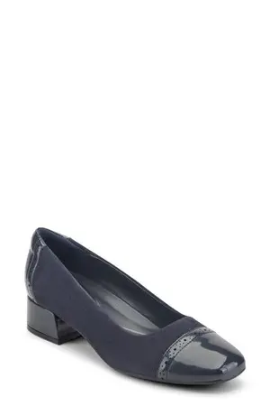 Easy Spirit Easy Spirit Jasmin Pump With Cap Toe And Block Heel Dbl02