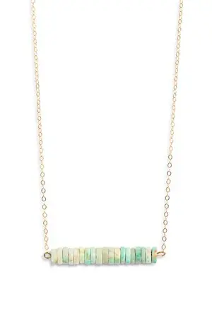 HOUSE OF OLIA Trezzo Tranquility 14k Gold Filled Necklace - Turquoise