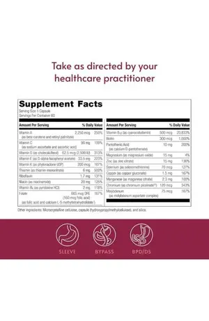 BARIATRIC ADVANTAGE High Potency Adek Multi Multivitamin Supplement 60 Capsules