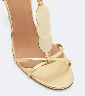 MALONE SOULIERS Kali Embellished Metallic Leather Sandals