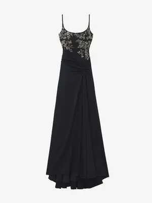Alexander McQueen Sleeveless Evening Dress With Floral Embroidery