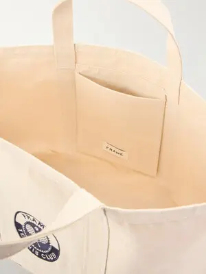 FRAME Logo-appliquéd Cotton Canvas Tennis Tote Bag