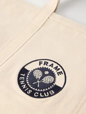 FRAME Logo-appliquéd Cotton Canvas Tennis Tote Bag