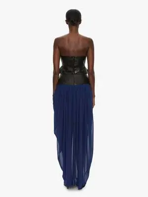 Christopher Esber Bellona Moulded Leather Belted Skirt