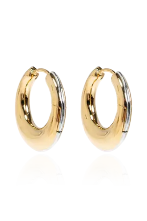 Lié Studio Harper" Two-tone Silver Hoop Earrings