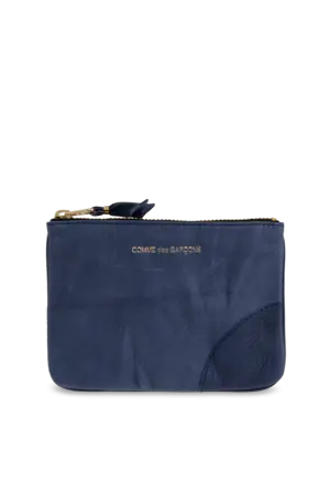 Comme Des Garçons Leather Pouch - Navy Blue