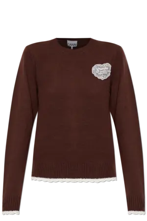 GANNI Wool Sweater - Brown