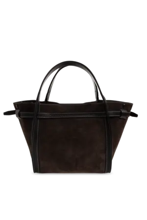 TOD'S Suede Trapeze Bag - Brown