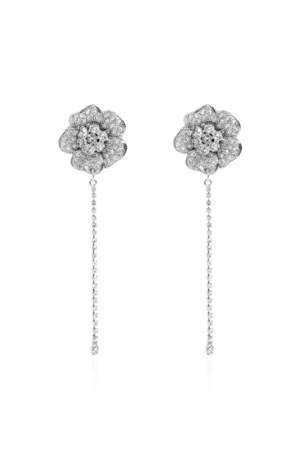 Alessandra Rich Flower-shaped Clip-on Earrings - Silver