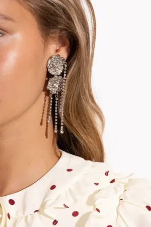 Alessandra Rich Flower-shaped Clip-on Earrings
