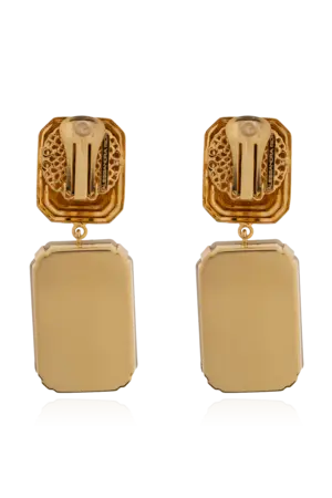 Alessandra Rich Clip-on Earrings With Crystals