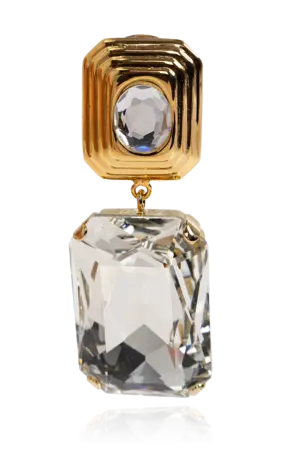 Alessandra Rich Clip-on Earrings With Crystals