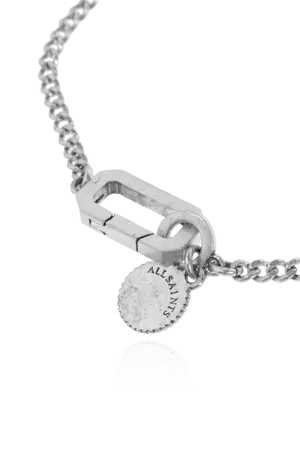 ALLSAINTS Brass And Sterling Link Bracelet With Cubic Zirconia