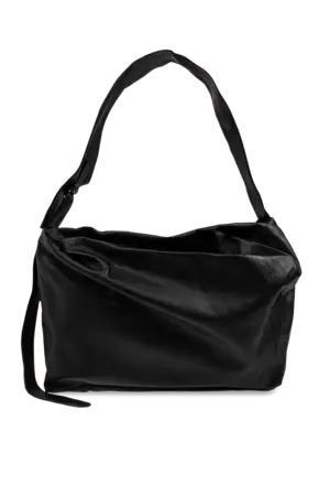 Yohji Yamamoto Leather Shoulder Bag - Black