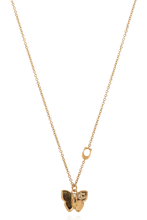 COACH Necklace With Butterfly-shaped Pendant - Gold
